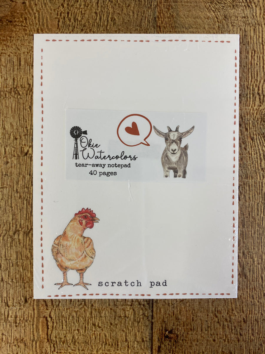 Notepad - Chicken Scratch – Thistle Creek Mercantile