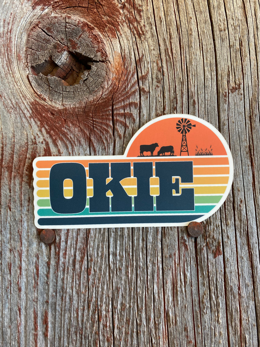 Retro OKIE Sticker – Thistle Creek Mercantile